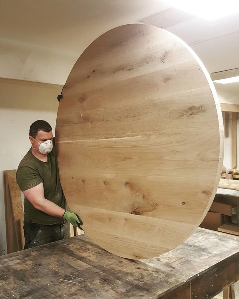 European Oak Round/circular Dining Tables 100cm - 150cm Diameter choic ...